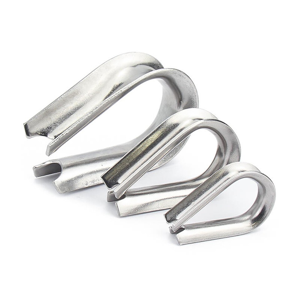 Stainless Steel Thimble Thimbles Wire Cable Rope Cable Clips Clamps 1 ...