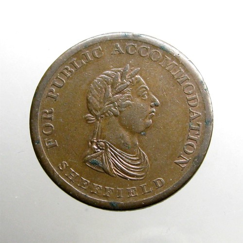 1812 LARGE COPPER PENNY ____Trade Token_____SHEFFIELD UK______King ...