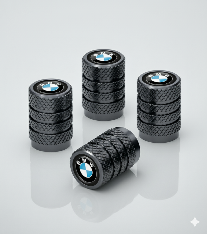 4 x BMW Dust Caps Tyre Valve Caps Covers M Sport Black 1 2 3 4 5 6 ...