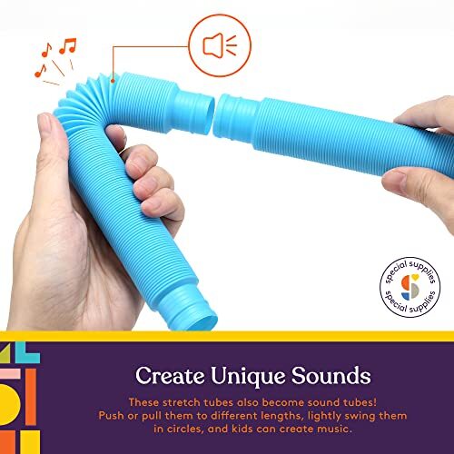 Fun Pull and Stretch Tubes for Kids - Pop, Bend, Build, and Connect Toy ...