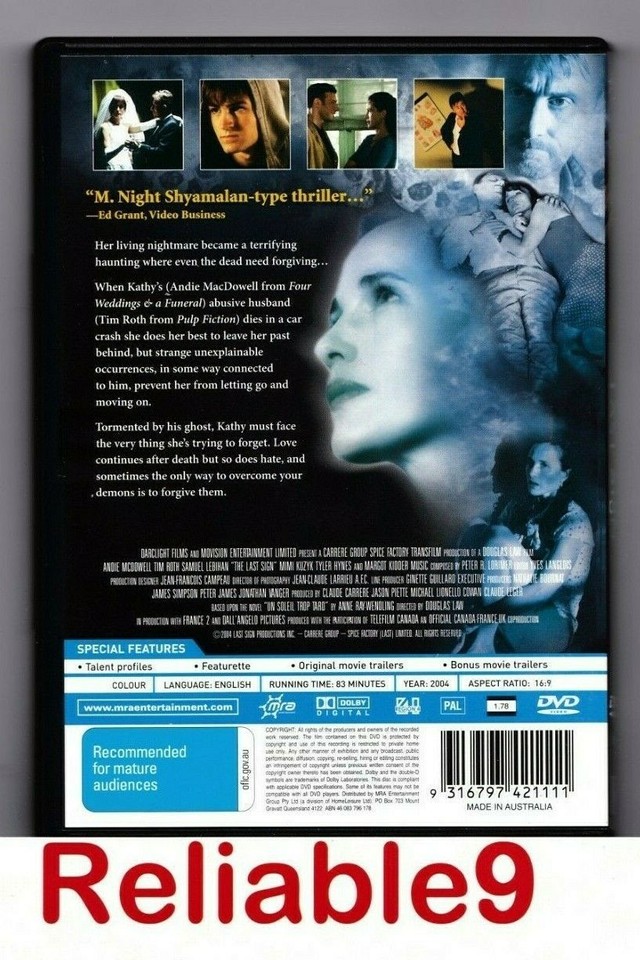 Samuel Le Bihan- The last sign DVD+Special features Region4 - 2004 Mra ...