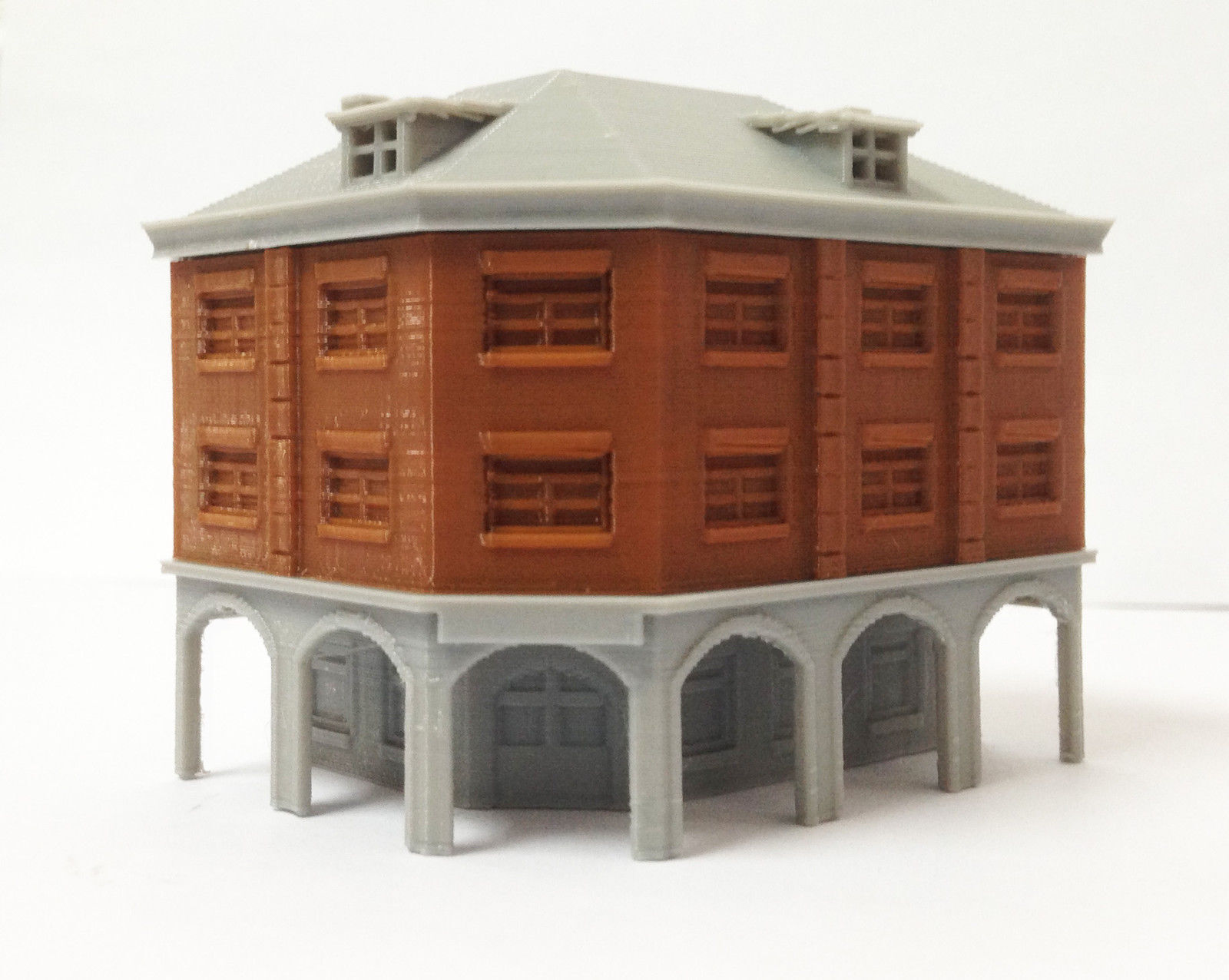 Z Scale 1:220 Urban Classic 3-Story Store Market (Corner Style) 3D ...
