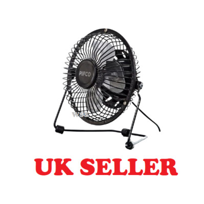 Portable Desktop Cooling Desk Laptop USB Fan Super Silent 4" Pifco USB ...