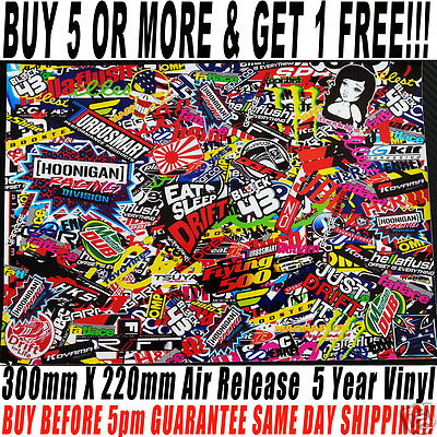 300X220 JDM DRIFT STICKERBOMB STICKER BOMB CAR WRAP SHEET FUEL FLAP ...
