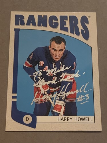 HARRY HOWELL Dec HOF Signed 2004-05 ITG #392 NY Rangers Autograph Auto ...