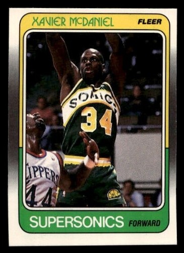 Xavier McDaniel Seattle SuperSonics 1988 Fleer #108 | eBay
