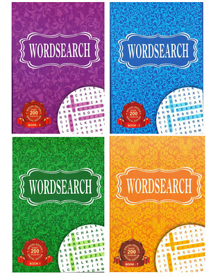 Set 4 x A5 Wordsearch Books all different 170 Word Search Puzzles per ...