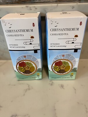 CHRYSANTHEMUM CASSIA TEA 5.64 OZ (160 g) 20 TEA BAGS EACH BOX X 2 BOXES ...