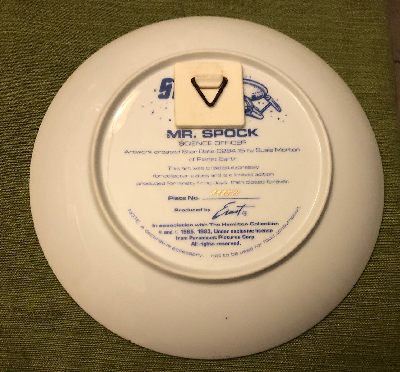 Star Trek Mr Spock Limited Edition Collectors Plate Leonard Nimoy ...