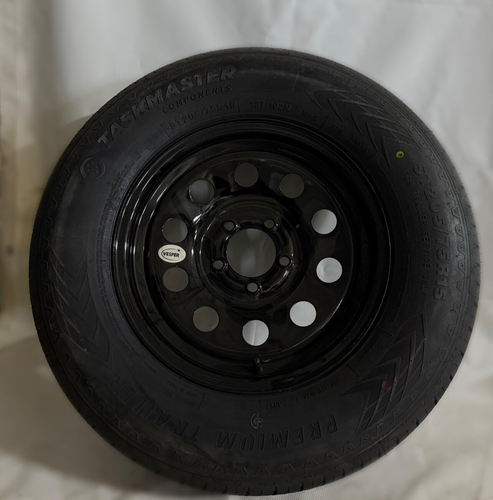 Taskmaster Trailer Tire and Steel Wheel Assembly Black Mod 15x5 on 205 ...