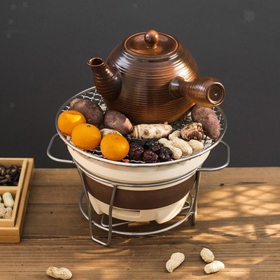 Portable Charcoal Stove Clay Stove Tea Warmer Stand for Barbecue Home ...