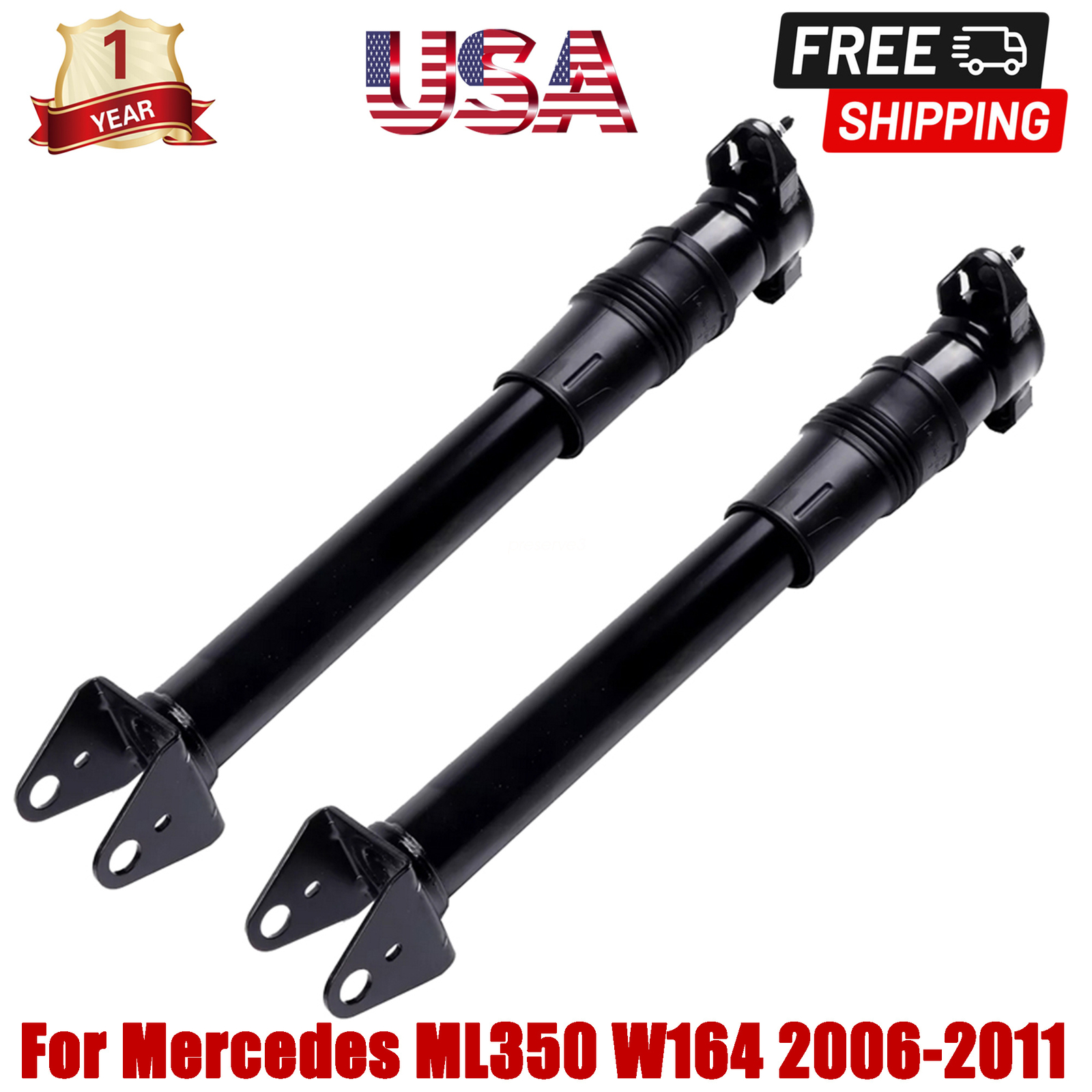 Rear Pair Gas Shock Absorbers For Mercedes ML350 W164 2006-2011 Repl ...