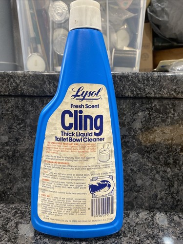 Lysol Cling Toliet Bowl Cleaner Fresh Scent 22 Fl OZ Thick Liquid 1987 ...