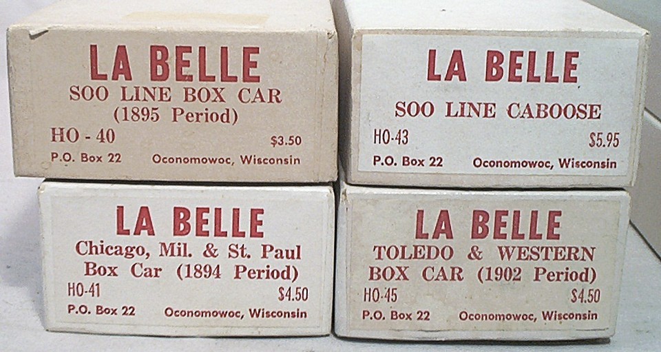 16 LA BELLE HO SCALE ROLLING STOCK CRAFTSMAN GRADE WOOD KITS - ALL ...
