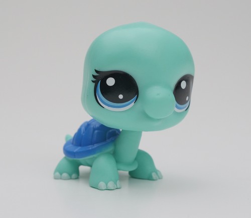 P35 - Hasbro Littlest Pet Shop LPS Blue Shell Turtle | eBay