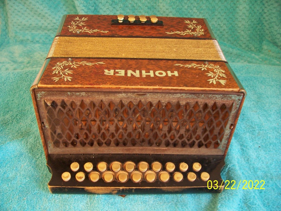 Hohner 2 row Accordion Button Box Accordian Made in Germany Keys of C ...