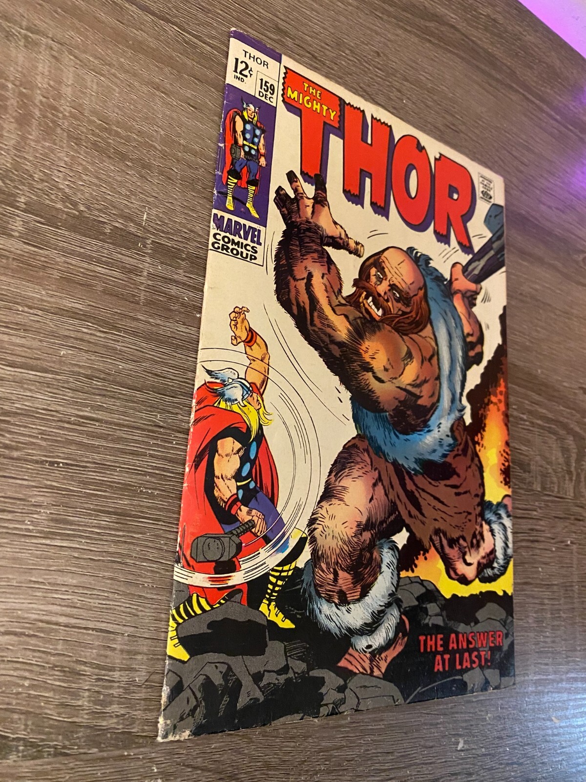 THE MIGHTY THOR #159 DEC 1968 MARVEL COMICS ODIN LOKI JACK KIRBY STAN ...