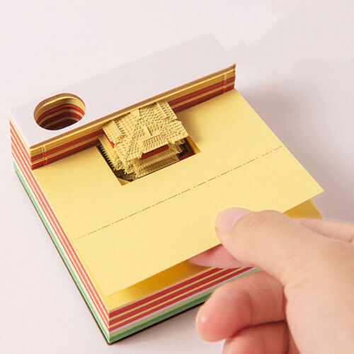 3D Sticky Notes Creative Hand-tear Paper Carving Craft Home Office ...