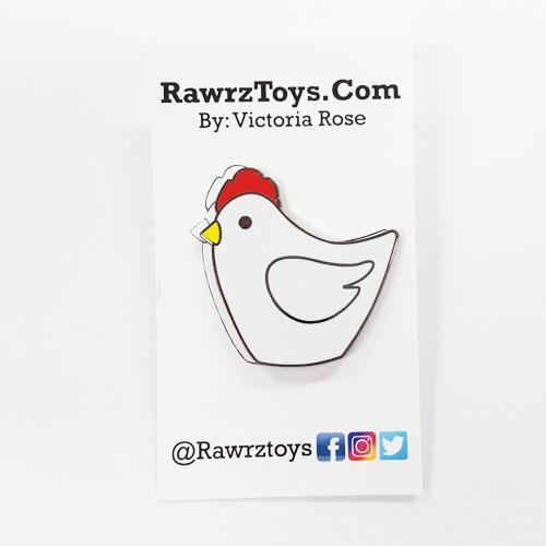 CHICKEN ENAMEL LAPEL PIN (LARGE) BY RAWRZ TOYS | eBay