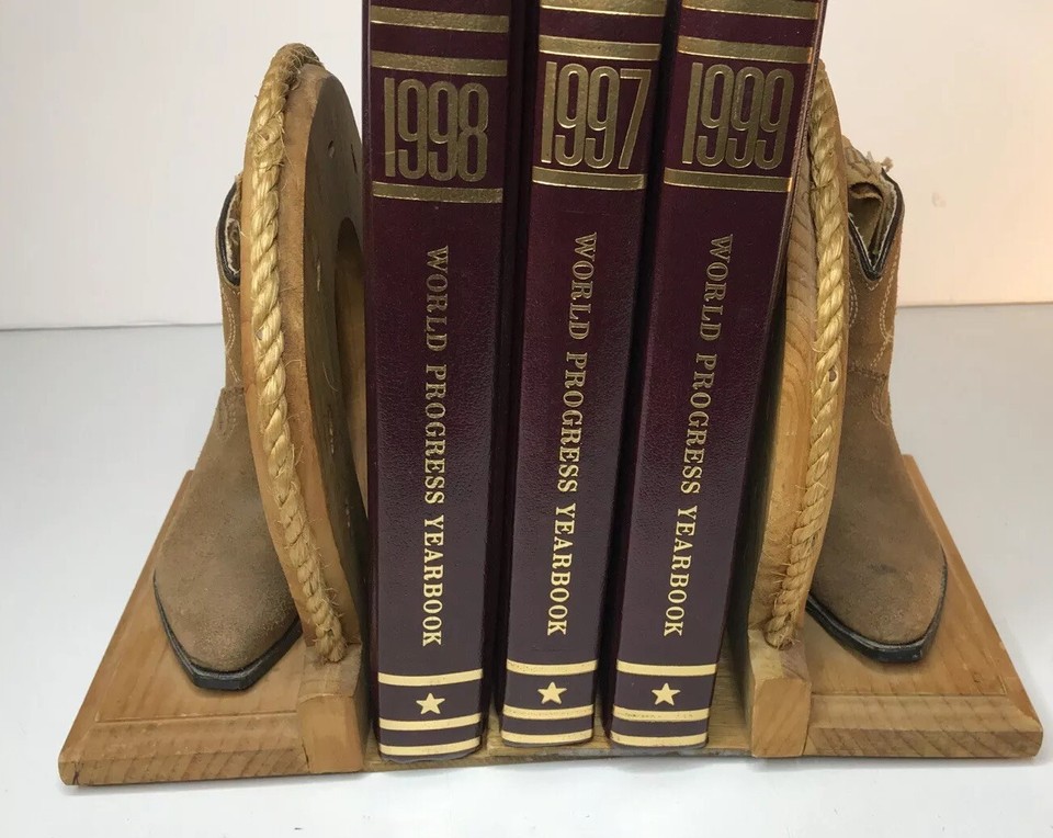 Cowboy Boot Bookends Hand Made Stamped 9 X 7” Vermont Horseshoes On ...