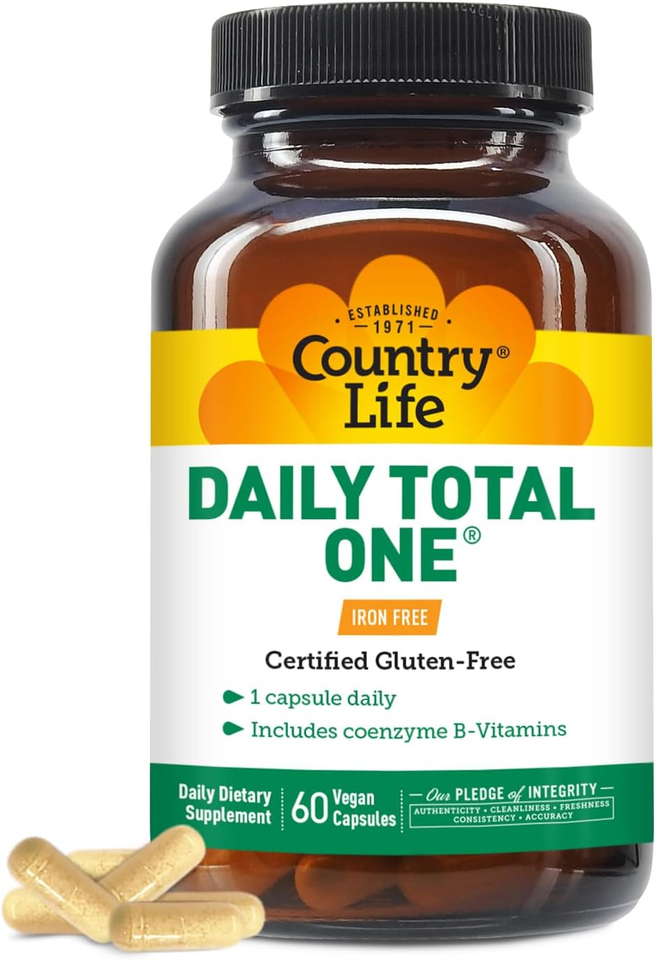 Daily Total One Multivitamin, Iron Free Once a Day Multivitamin ...
