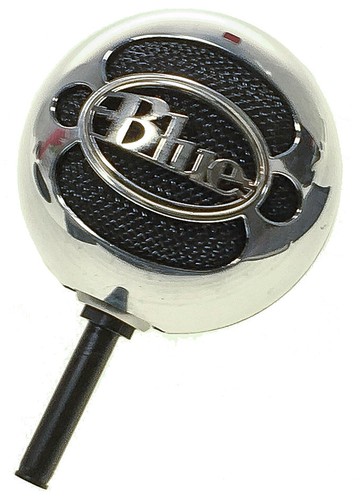 Chrome Logitech Blue Snowball USB Microphone Youtube Skype Videos Voice ...