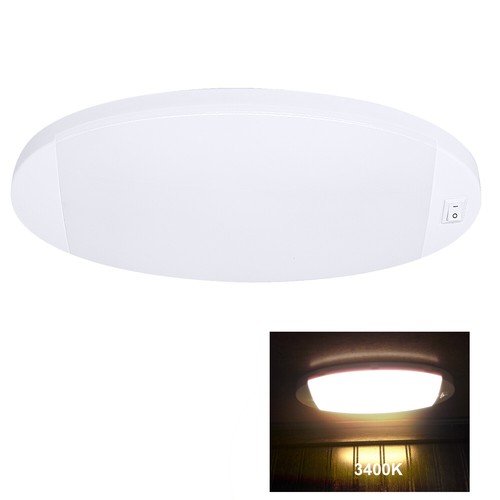 Facon 12V LED RV Pancake Ceiling Dome Interior Lights w/ Switch for ...
