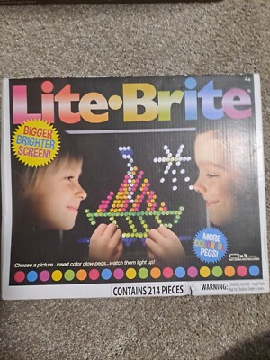 214 Pegs Magic Screen Retro Style Lite Brite Kids Toy Fun Light Bright ...