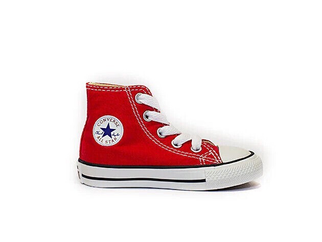CONVERSE INFANT CHUCK TAYLOR ALL STAR HI TOP RED 7J232 TODDLER | eBay