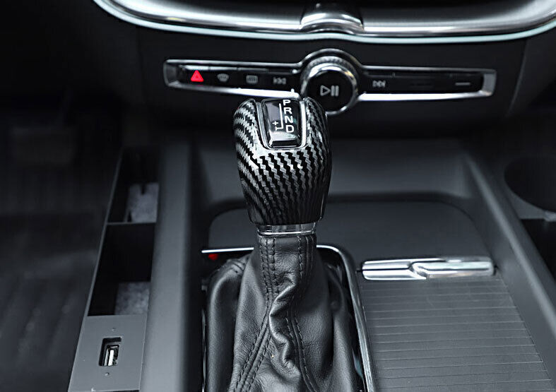 For Volvo XC90 2016-22 Carbon Fiber pattern Center Console Gear Shift ...