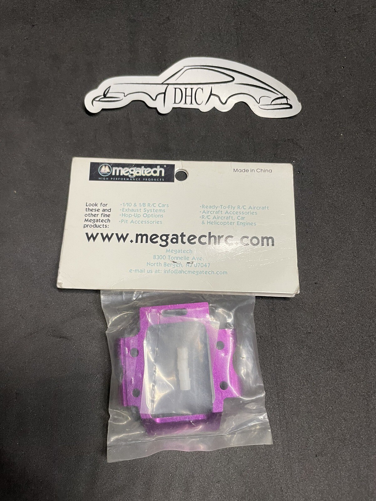 Megatech Vintage RC Car Part # MTC22148 Purple Alum Rear Arm Mount HPI ...