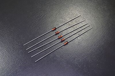 Lot of 5 1N754A Fairchild Semiconductor Zener Diode 6.8V 5% 500mW DO-35 ...