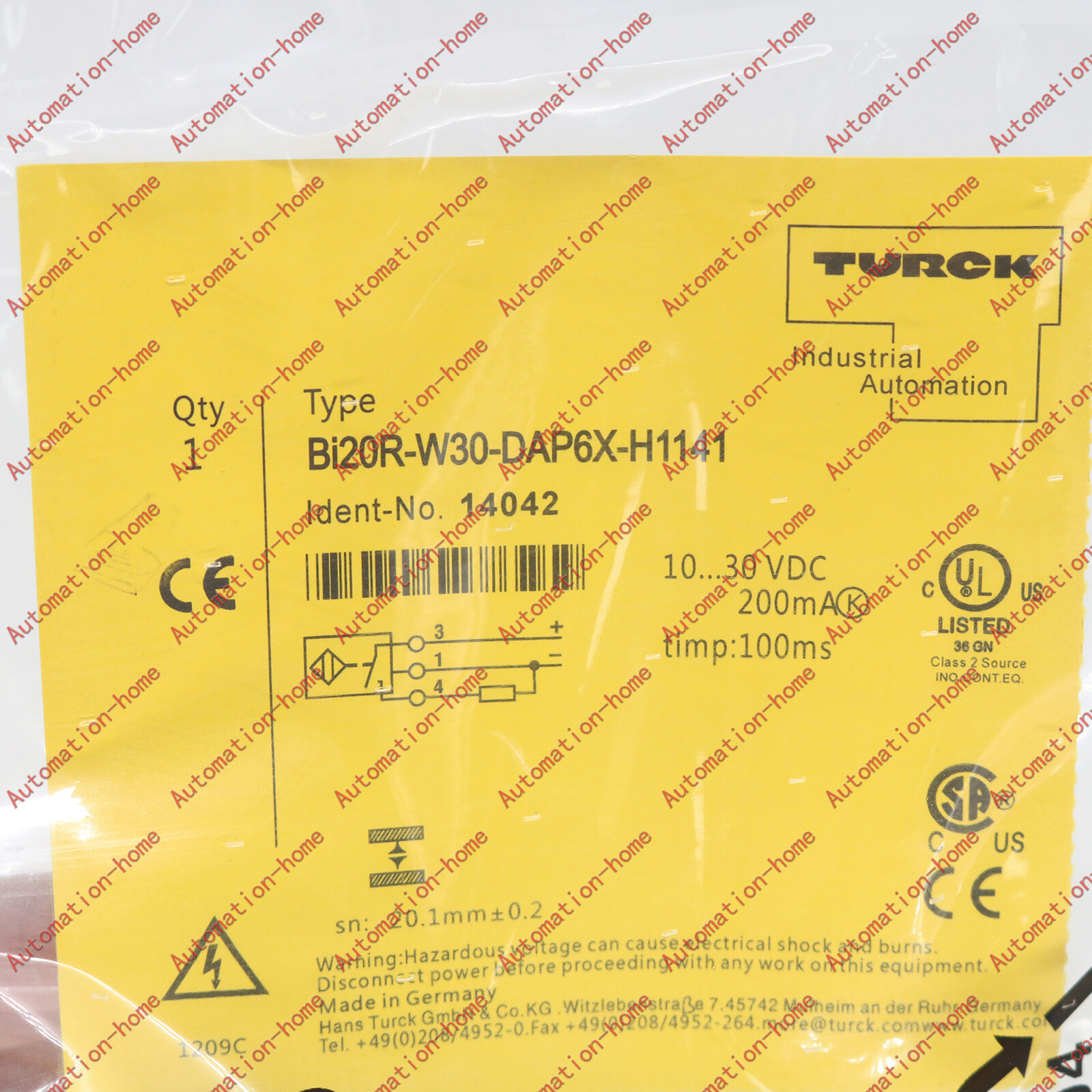 1pcs NEW Turck BI20R-W30-DAP6X-H1141 Proximity switch sensor spot stock ...