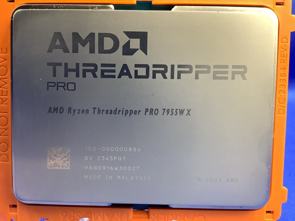 AMD Ryzen Threadripper Pro 7955WX 16C 4.5GHz sTR5 CPU Locked 100 ...