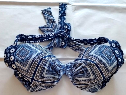 Tommy Bahama Mare Navy Tidal Tiles U/W Cup Bra Size 36-C | eBay