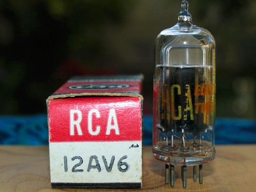 RCA USA 12AV6 12AV6A 12DT2 HBC91 double diode triode strong NIB NOS ...