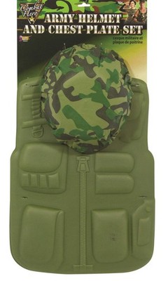 Green Toy Soldier Army Chest Plate and Helmet Set | eBay