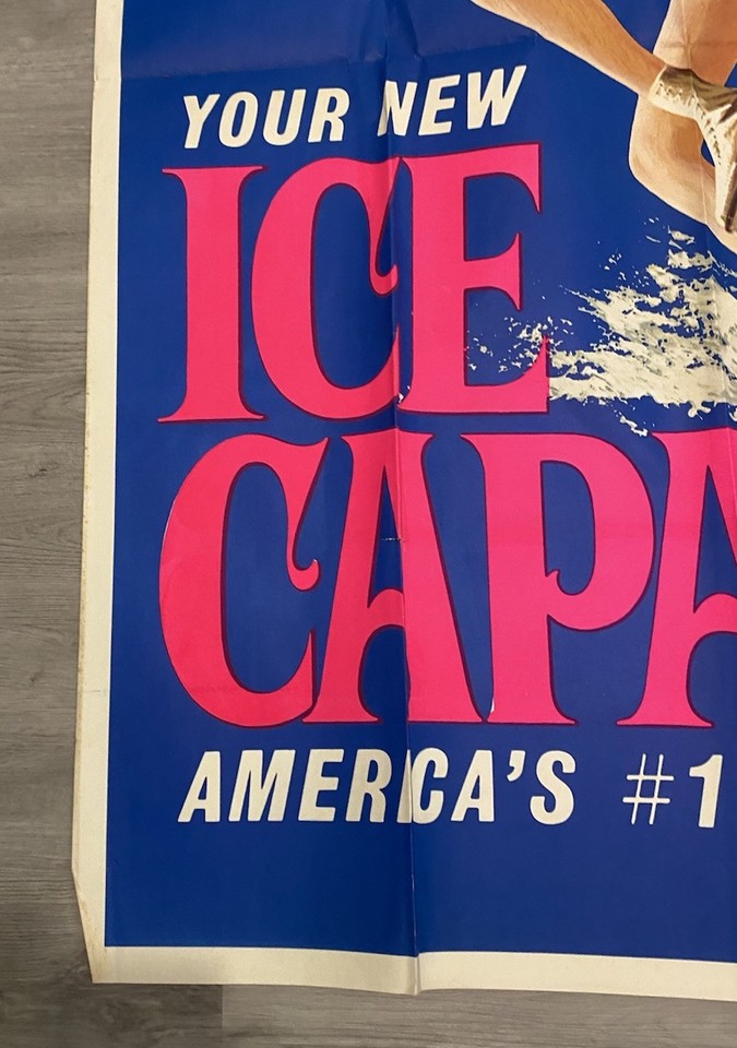 Vintage MCM Ice Capades Advertising Billboard Poster large 3 1/2ft x ...