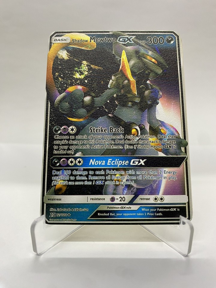 Shadow Mewtwo GX Gold Metal Pokémon Card-Collectible Gift Display！COOL ...