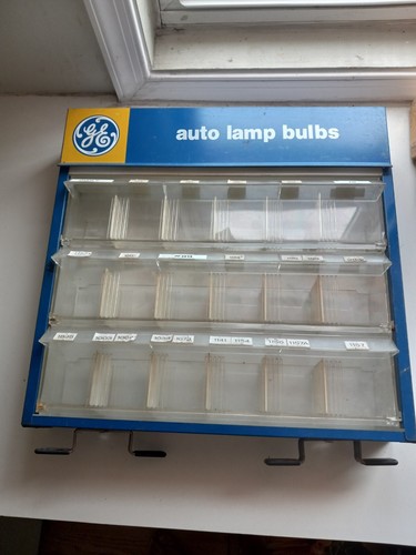Vintage GE Auto Lamp Bulbs Display Metal Advertising Cabinet | eBay