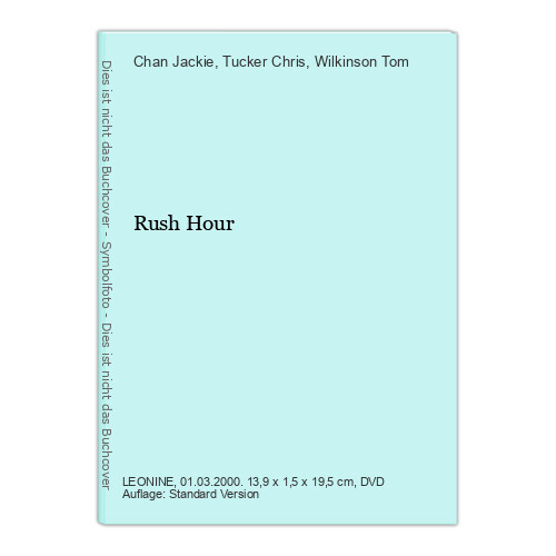 Rush Hour Jackie, Chan, Tucker Chris und Wilkinson Tom 422564 | eBay.de