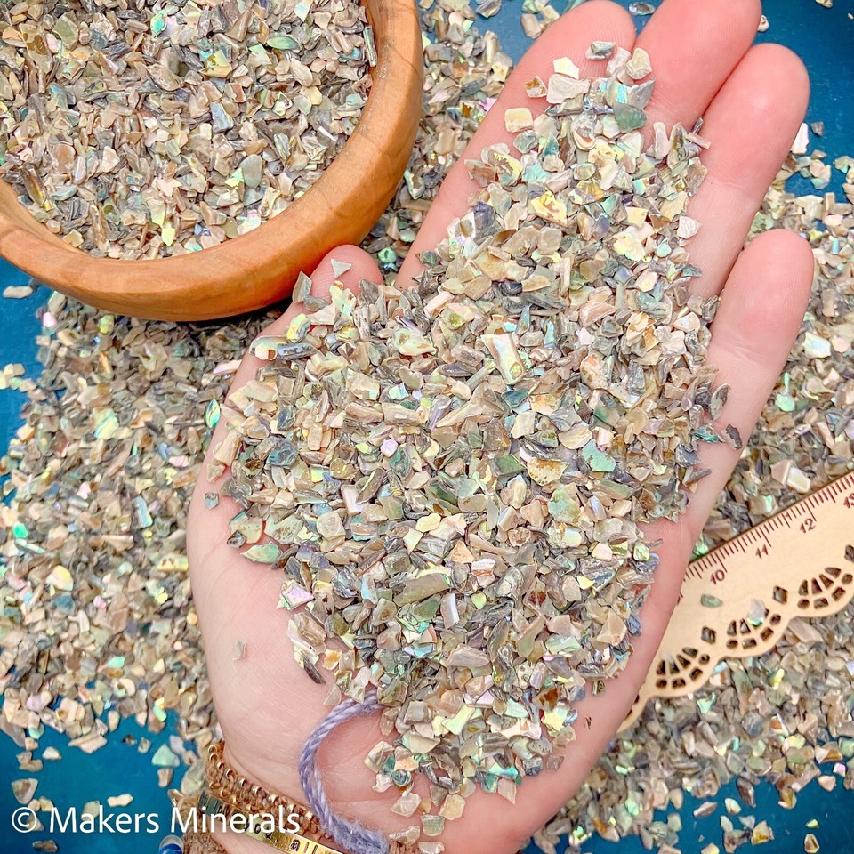 Crushed Shells Abalone (Paua) Chips, 2mm-4mm for Inlay, Crafts, Resin ...