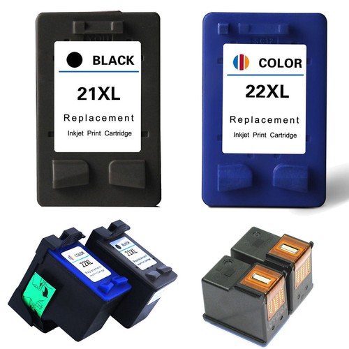 For HP Deskjet F2180 F2280 F380 340 D1460 21 Black & 22 Colour Ink ...