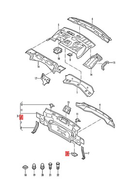 Genuine VW Jetta Sagitar Vento 0J3 BU3 Retainer For Bumper 17A813745 | eBay