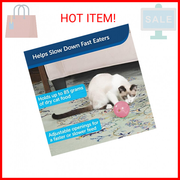 PetSafe SlimCat Meal-Dispensing Cat Toy, Great for Food or Treats, All ...