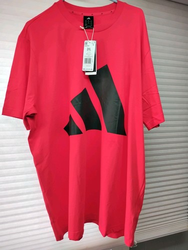 Men's Adidas Training Essentials Feelready Big Logo 2XL Red Tshirt ...