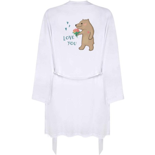 'Bear With Flowers' Adult Dressing Robe / Gown (RO053531) | eBay