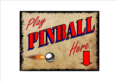 Amusement Arcade Sign Slots Sign Pinball Sign Vintage Fairground Sign ...