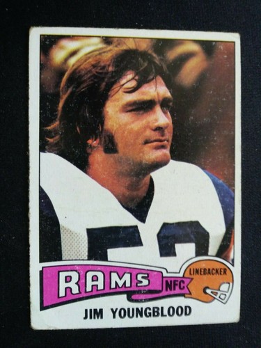 1975 Topps Football Card # 176 Jim Youngblood - Los Angeles Rams | eBay