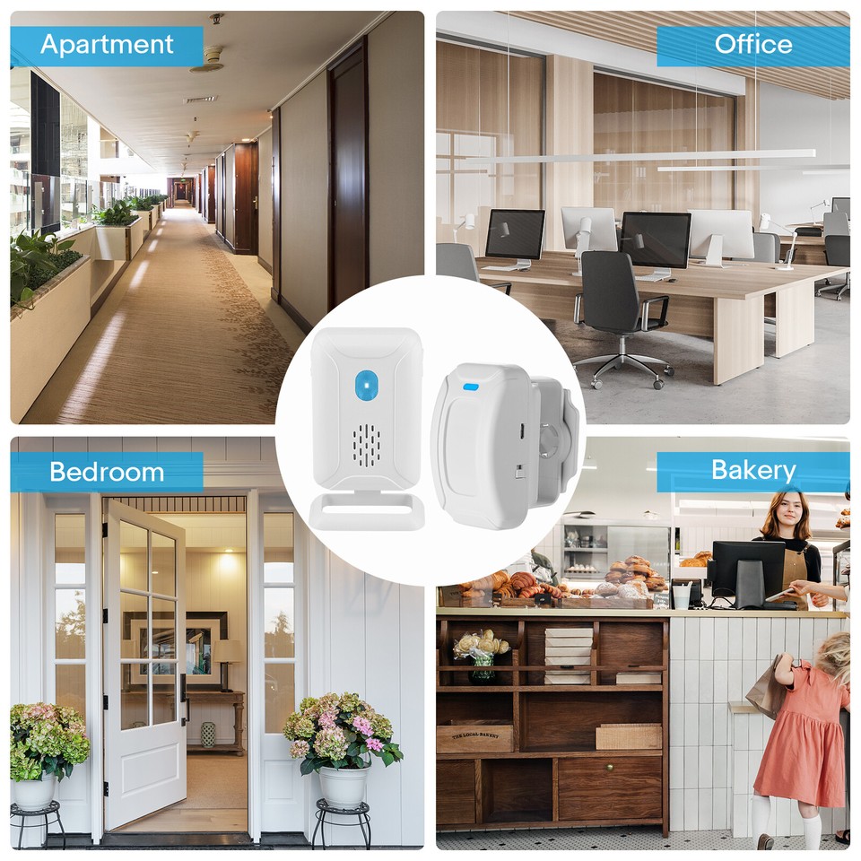 Shop Wireless Magnetic Door Entry Sensor Alarm Chime Door Open Alert ...